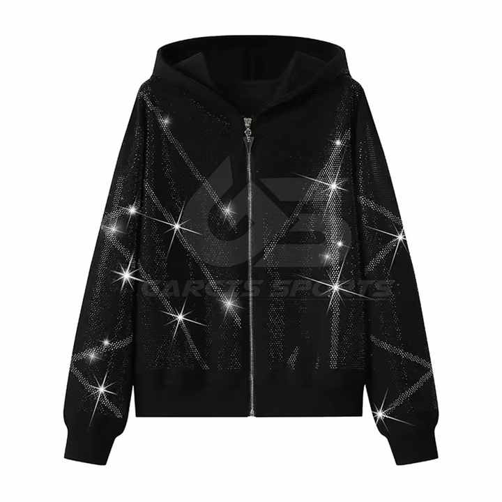 Men's Rhinestone Tracksuit 2 Piece Fashion Outfit for Hip Hop and ...