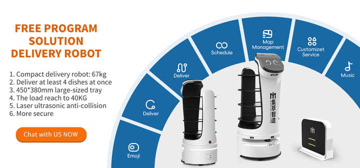 Custom Intelligent Mobile Robot for Restaurant & Hotel Delivery