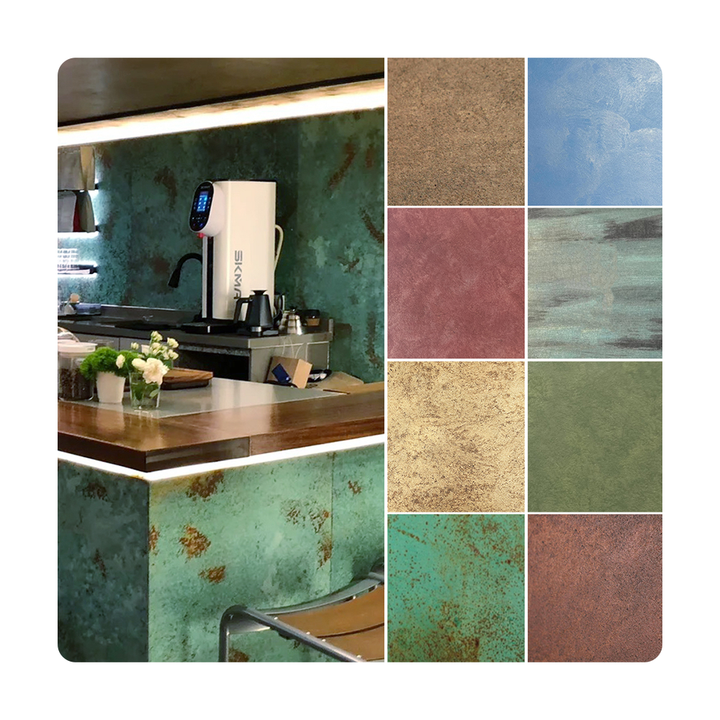 New Flexible Copper Wall Board Gilt Sheet Copper Rust Panels Verdigris ...