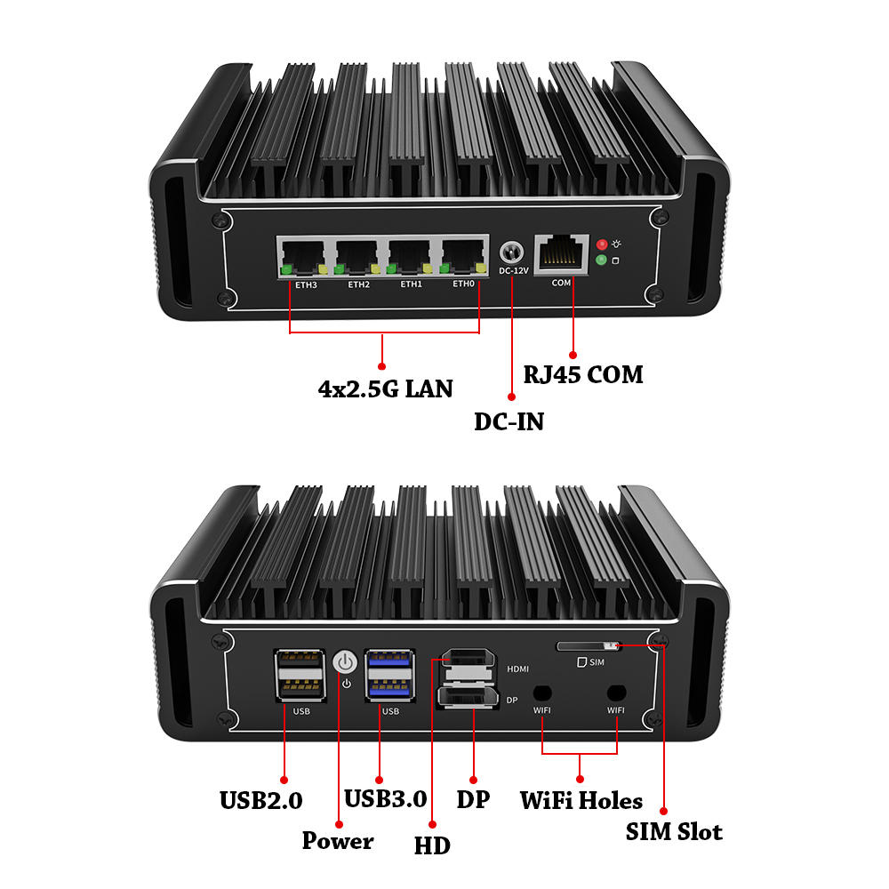 PfSense Firewall i7 1165G7 i5 1135G7 N5105 4 i225 2.5G LAN 2 DDR4 NVMe ...