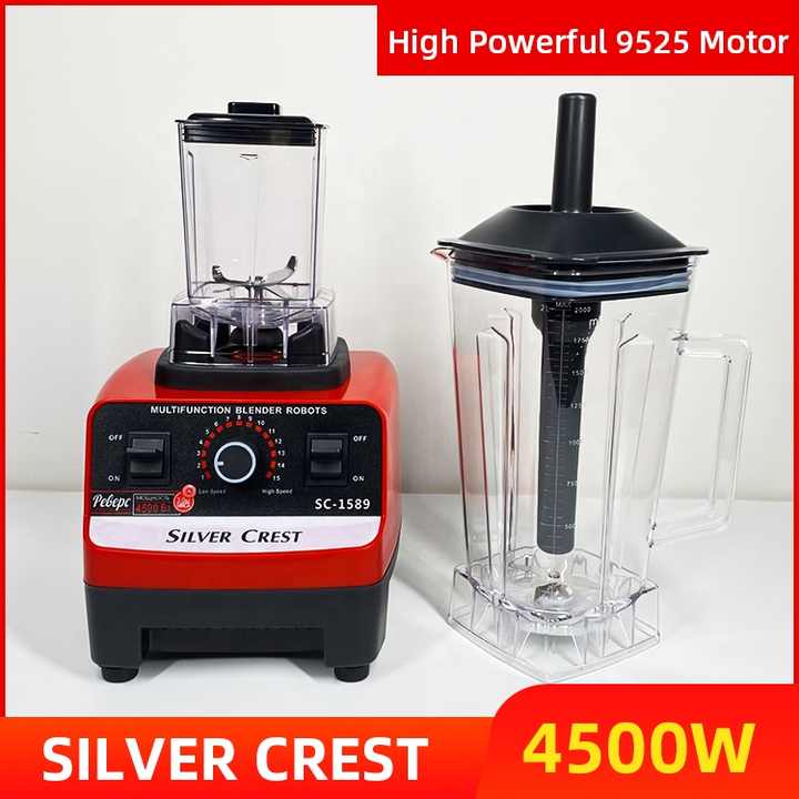 Silver Crest 2in1 Blender - Powerful 4500W Commercial Mixer