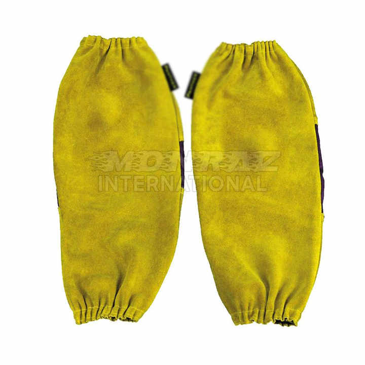 Heat Spark Resistant Split Cowhide Leather Welding Sleeves Protective ...
