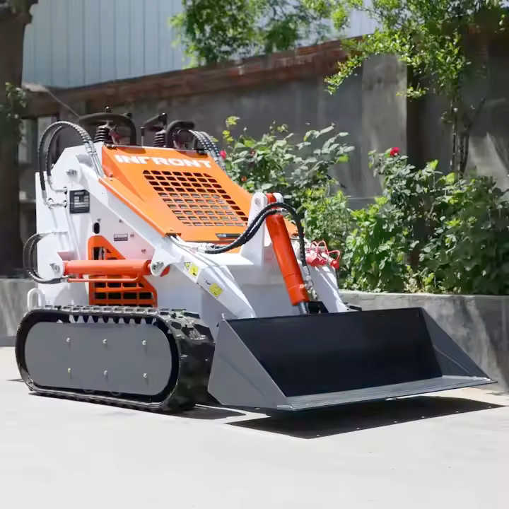 Derette V1000 Walk Mini Skid Steer Loader Powerful Kubota Diesel Engine