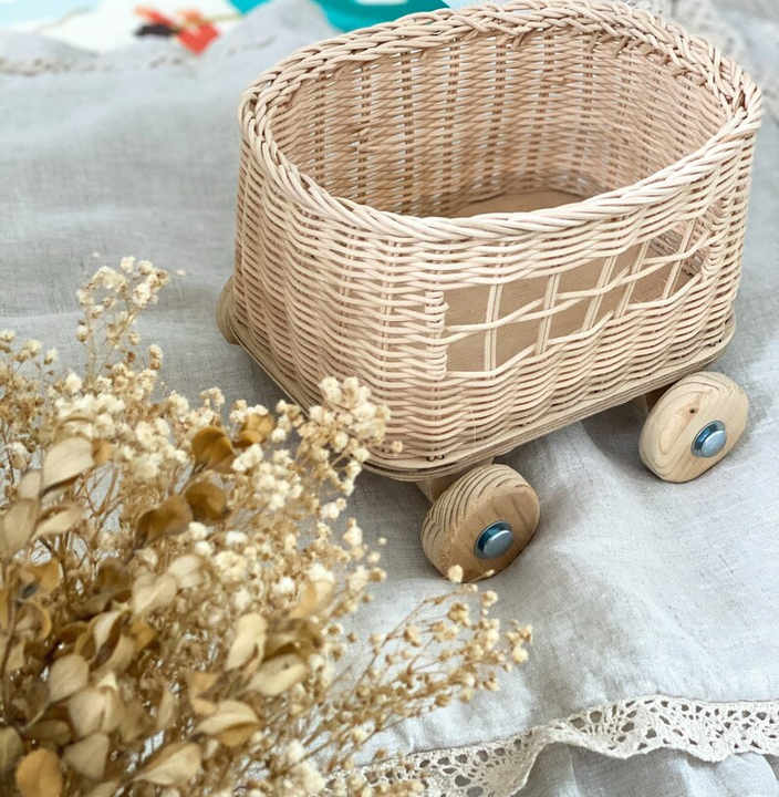 High Quality Rattan Mini Baby Shower Gift - Cute Car Rattan