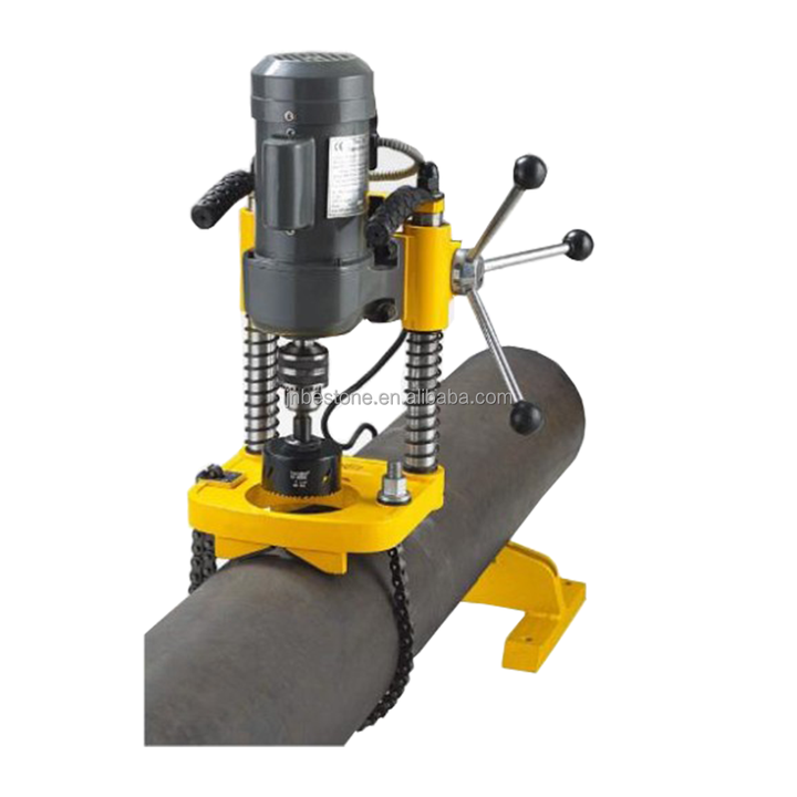 Electric Portable Hole Punching Cutting Machine on pipe , Max thickness ...