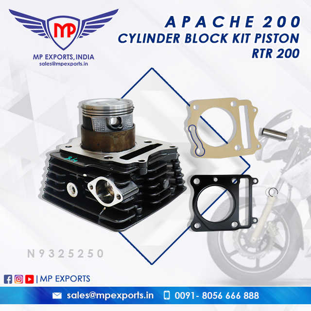 TVS APACHE RTR 200 4V Cylinders Block Piston Kit - High Quality