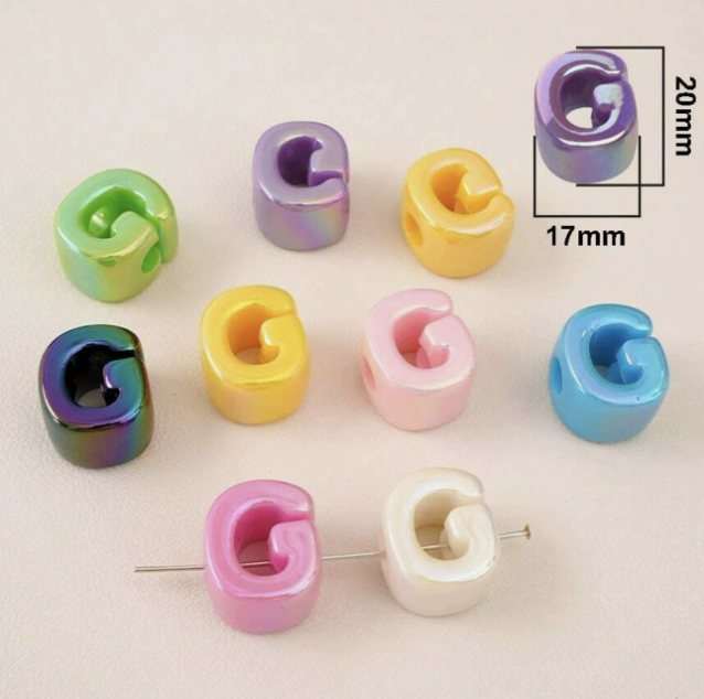 100Pcs Chunky Plastic Mobile Phone Chain Bead Acrylic UV Plated ...