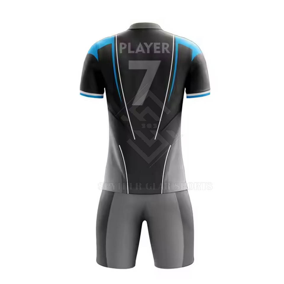 High Quality Solid Color Soccer Uniform Sets 100% Polyester Automated ...