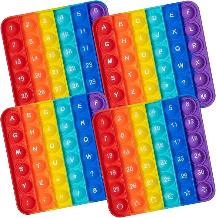 2023 Alphabet Pop Fidget Toy Letters ABC Numbers Learning and ...