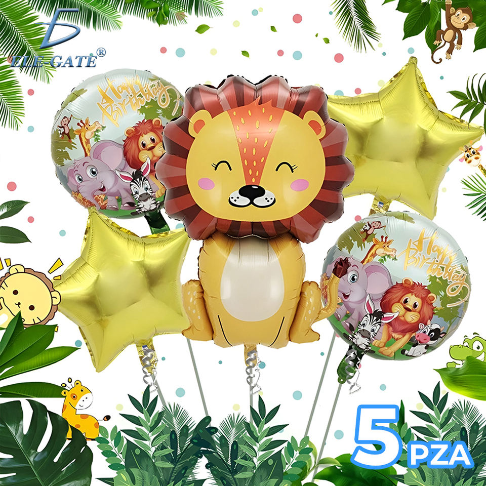 Starrysky Safari Jungle Children's Party Foil Balloon Decoration Kit ...