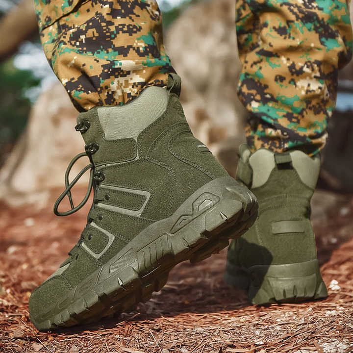 Tactical Boots High Top Outdoor Mountain Hiking Battlefield Training ...