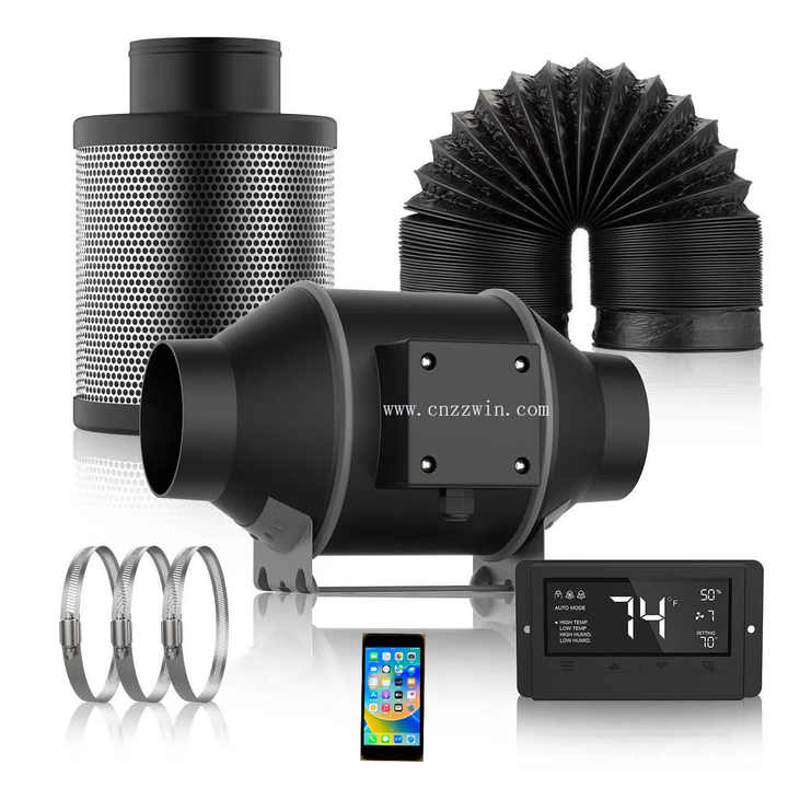 Silent 5 Inch Inline Hydroponic Fan for Grow Tents & Greenhouses