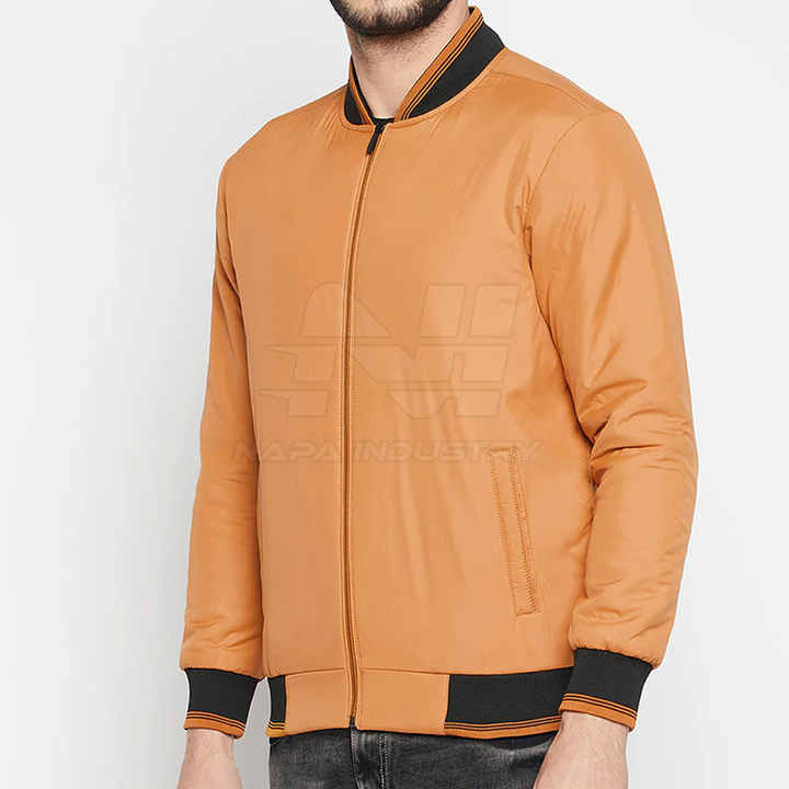 Custom Made Breathable Winter Bomber Jacket For Men Long Sleeves Best ...