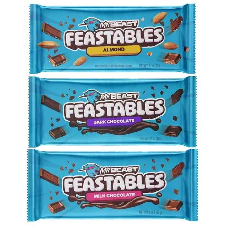 Luscious Feastables Mr Beast Chocolate Bars - NEW Crunch