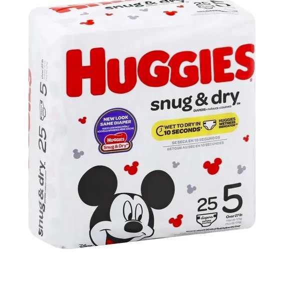 Huggies Plus Little Snugglers Diapers - Sizes 1-2 Bulk