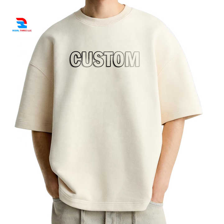Heavyweight Drop Shoulder Printed Tee Shirts Mens Heavy 100% Cotton Oversize Tee Tops Men Loose ...
