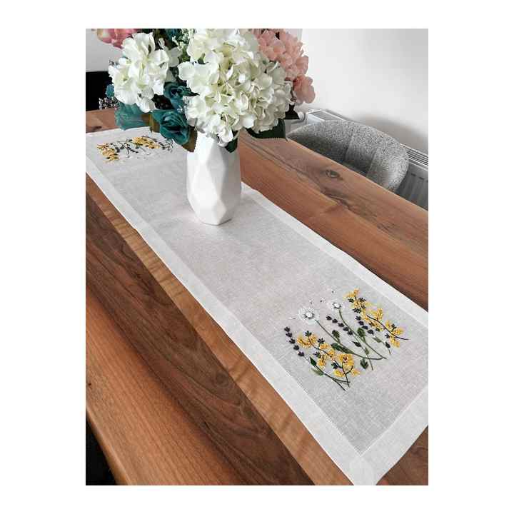 Rococo Wildflowers Linen Table Runner (130x35 Cm)| Alibaba.com