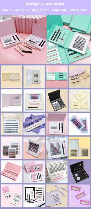 Volume Fluffy Your Logo Custom Segment Lash Cluster Kit Custom Logo ...