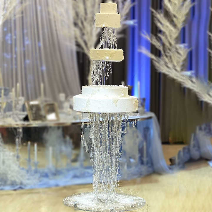 Elegant 3-Tier Acrylic Crystal Wedding Cake Stand