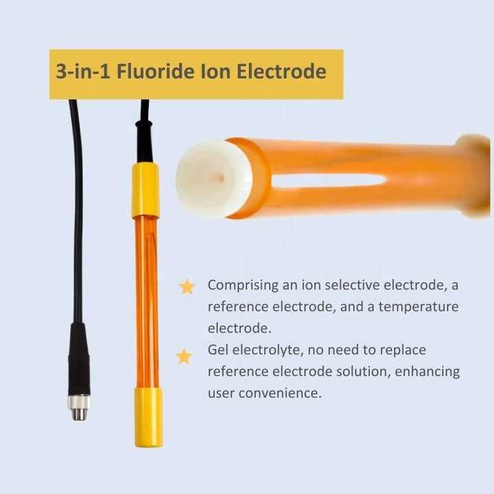 Portable Fluoride Ion Concentration Meter pH Meter With Fluoride F- ISE ...