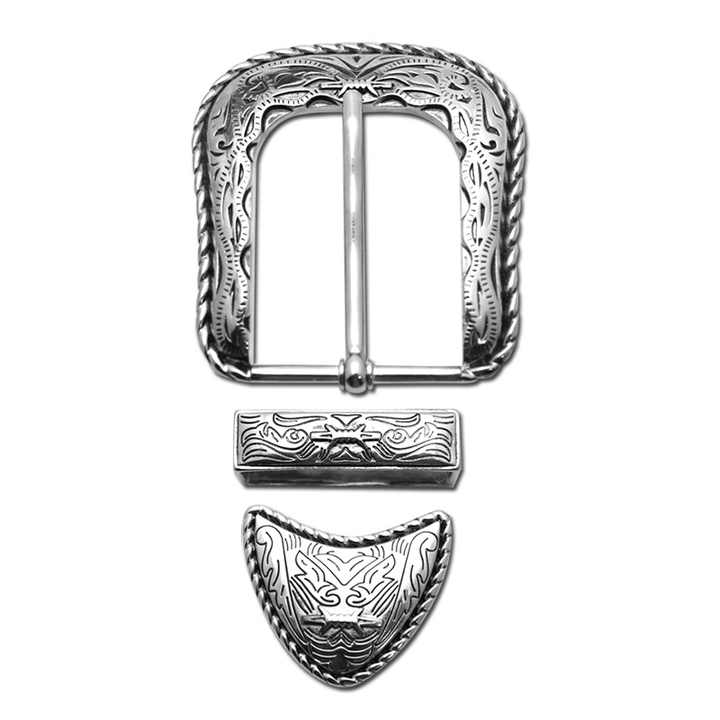 Belt Buckle Set Durable Zamak Design With Engraved Details and ...