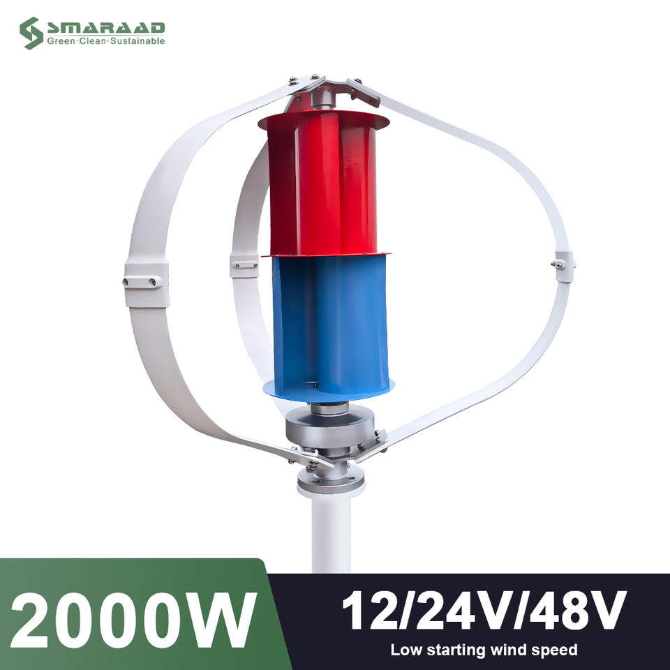 2KW Vertical Wind Turbine - PMG Generator 12V, 24V, 48V
