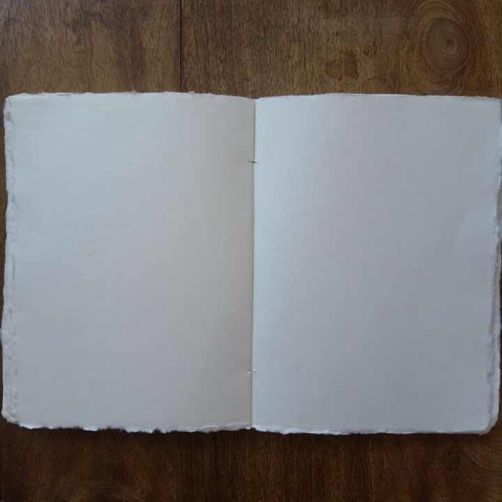 Custom Made A5 Sized Deckle Edged Cotton Rag Handmade Paper Refill Journals Suitable for Book ...