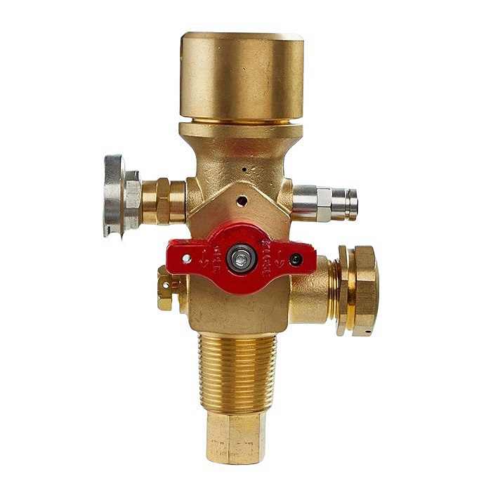 High Pressure 150bar Fire Detection CO2 Valve with Gauge