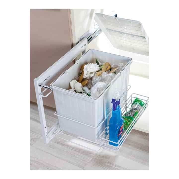 Contemporary Plastic Dustbin Bottle Holder 25 Lt with Telescopic Rail ...