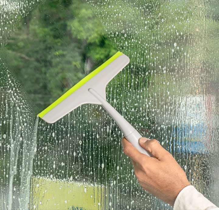 Premium plastic kitchen wiper with tpe blade ergonomic handle streak ...