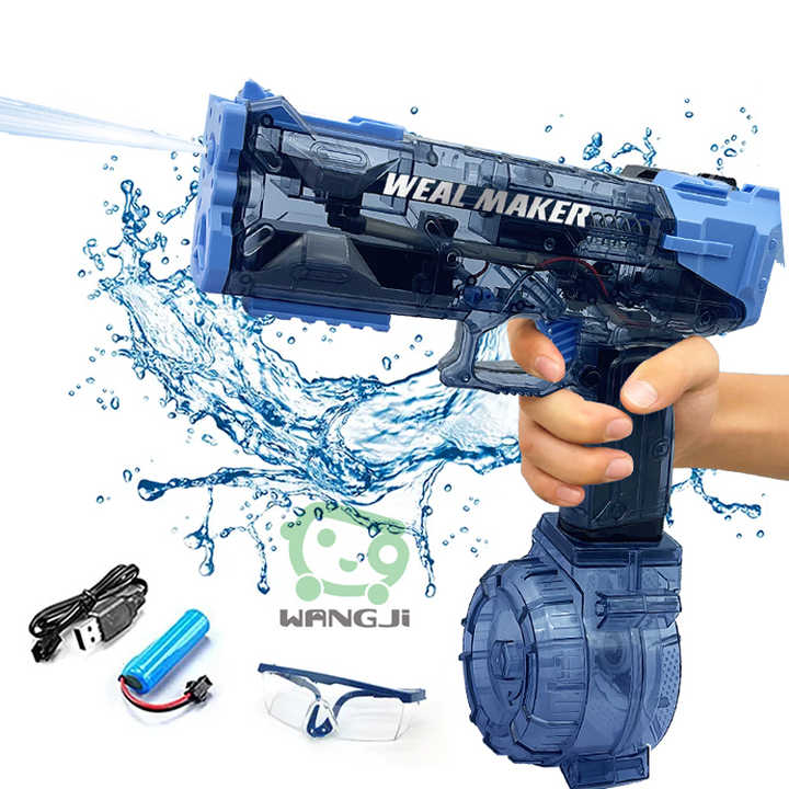 Transparent Electric Water Gun Automatic Glock Drum Version Water Guns ...