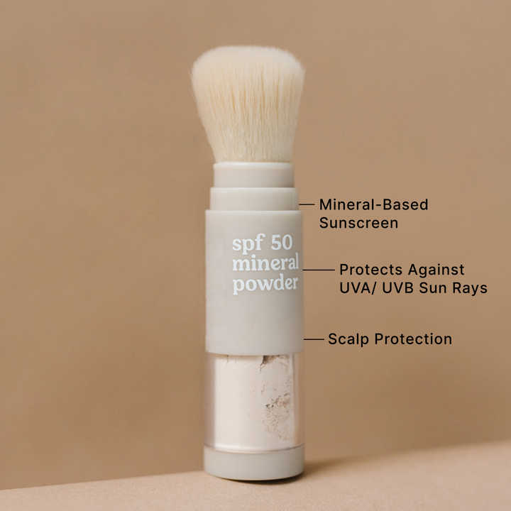 Mineral Refillable Spray Bottle with Loose Powder Dispensing Brush