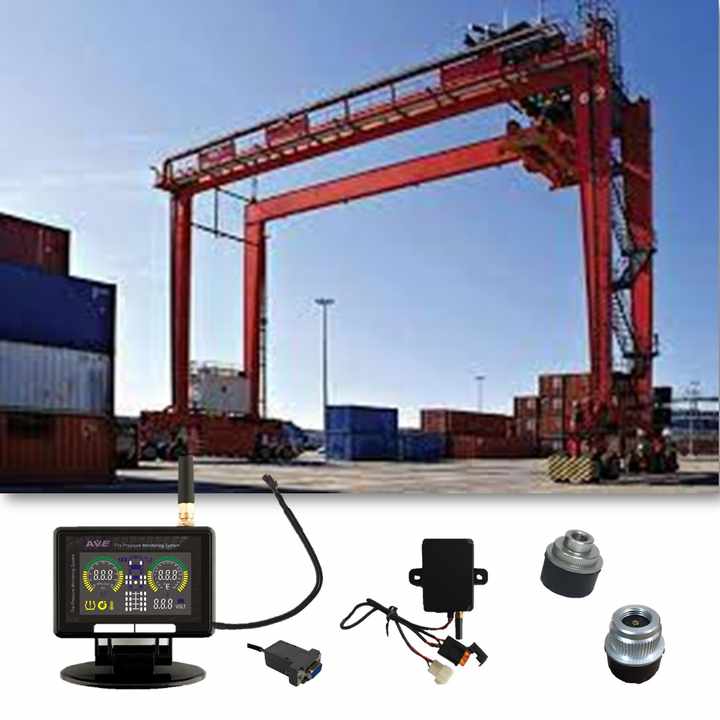 Rubber Tire Gantry RTG TPMS with External Sensor - Prevent Turnover