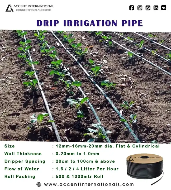 Eco Friendly Heavy-Duty Round Drip Irrigation Pipe for Long-Term Use in ...