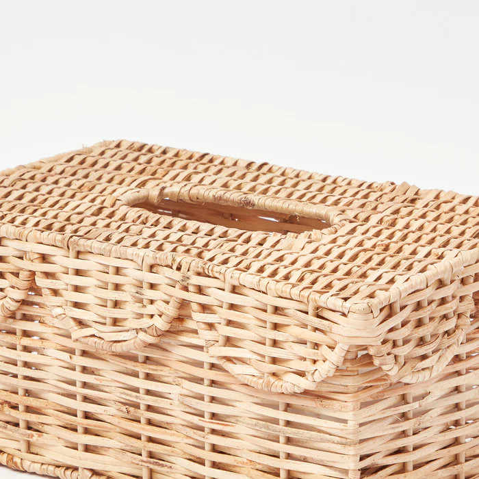 Boho Rattan Scallop Tissue Box - Eco Friendly & Durable