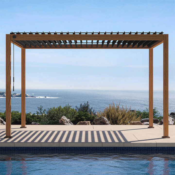 Luxury Pavilion Electric Bioclimatic Aluminium Outdoor 3x4 4x4 Pergola ...