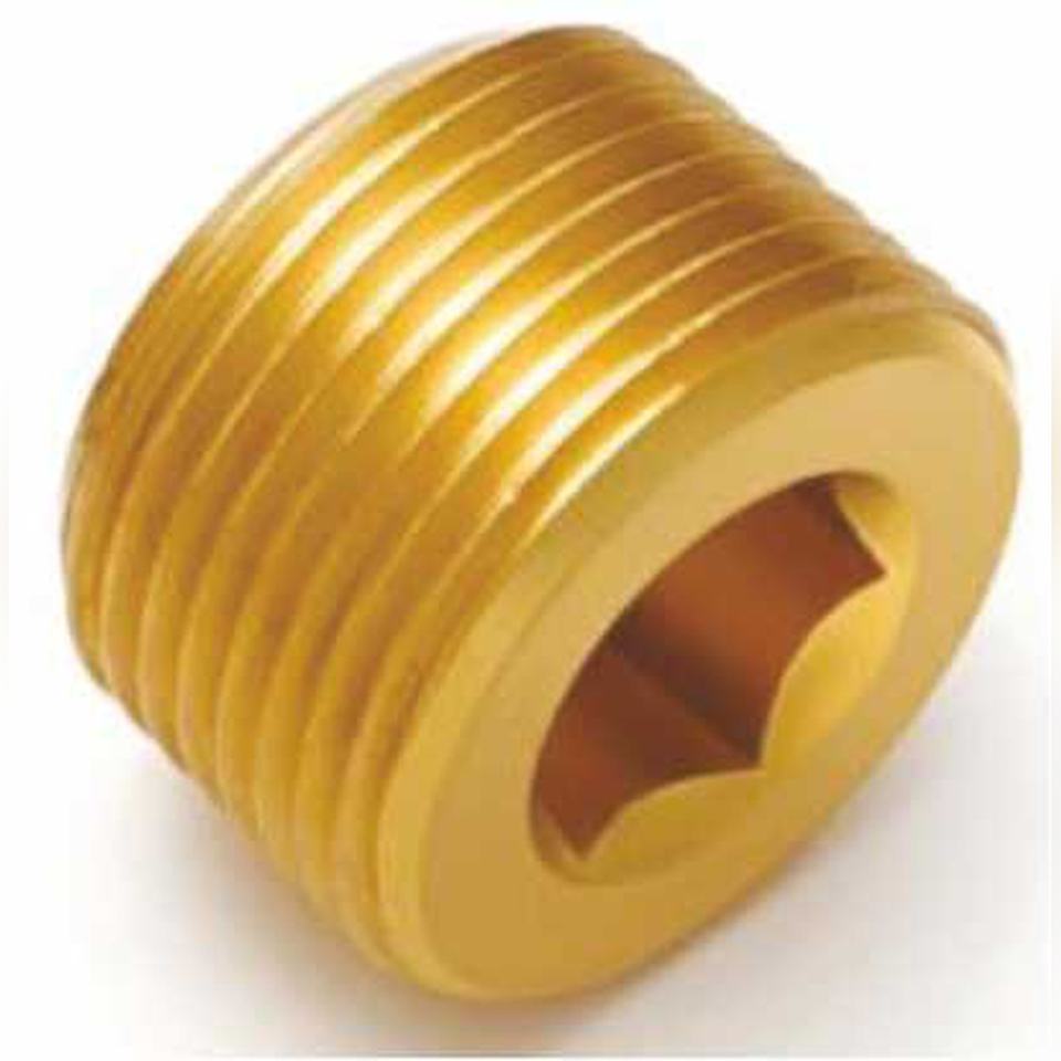Factory Direct Brass Hex Plug NPT BSPT Threaded Hole Plug Cap Hydraulic ...