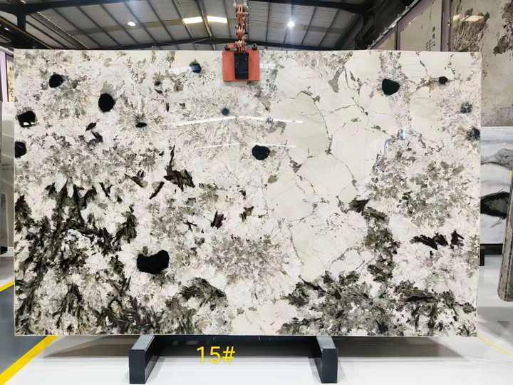 Luxury Home Decor Granite Slabs - Backlit Patagonia White
