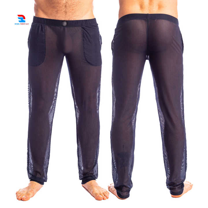 Men's Sheer Mesh Leggings - High Quality, See-through