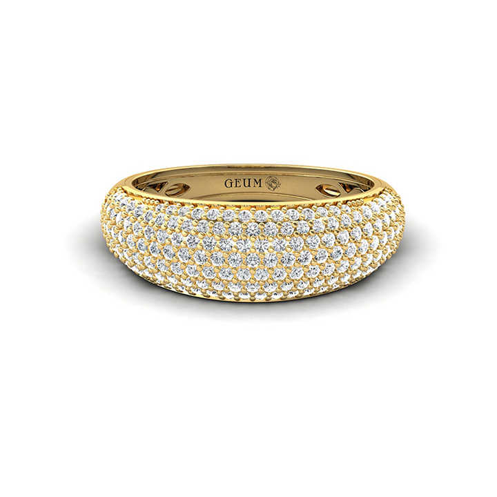 22K Gold Engagement Ring - Elegant New Design with Diamonds