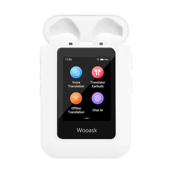 Wooask AI A8 2.0 Touch Screen Translator Earbuds - 144 Languages