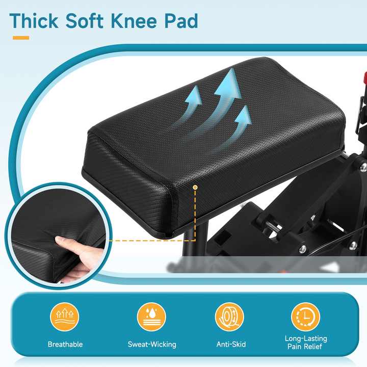 MSMT Lightweight Foldable Knee Scooter Steerable Knee Walker for Adults ...
