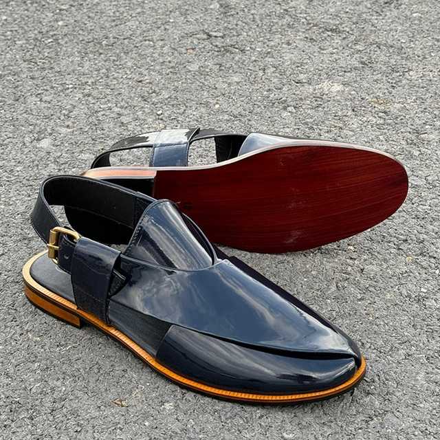 New Latest Beautiful Design Men Leather Peshawari Sandal for Wedding ...