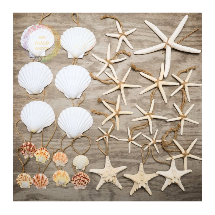 Christmas Tree Seashells - Natural Ornaments for Holiday Decor