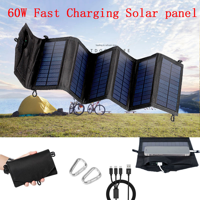 SMARAAD 60W Solar Panels - Portable Foldable USB Charger