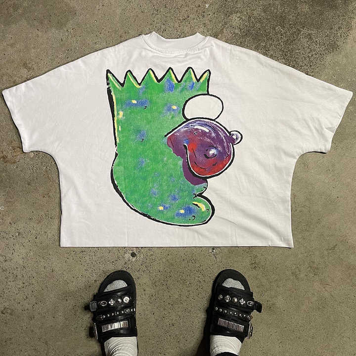 Manufacturer Oversized Boxy Drop Shoulder Cartoon Pictures T-shirt ...