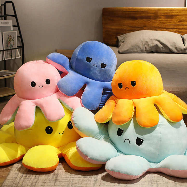 Soft Giant Octopus Plush Toy Flip Octopus Stuffed Animal Soft Toy ...