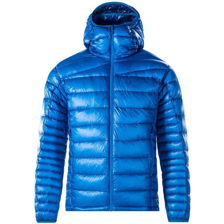 Custom Design Quilted Puffer Jacket Warm Hooded Stand Collar Front ...