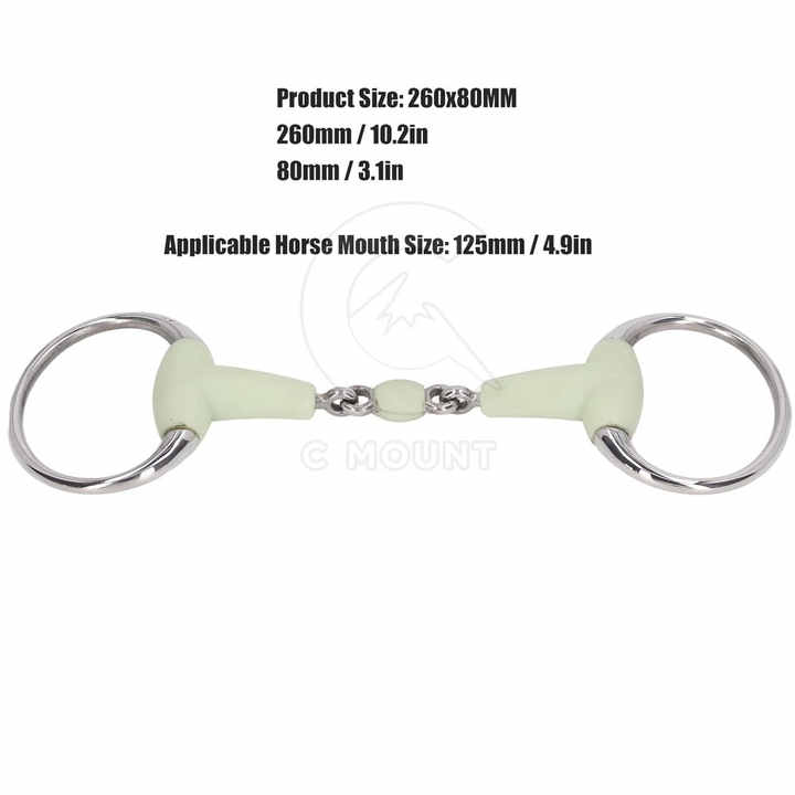Full Cheek Horse Bit Snaffle Bit Brass Horse Riding Mouth Bit Equine ...