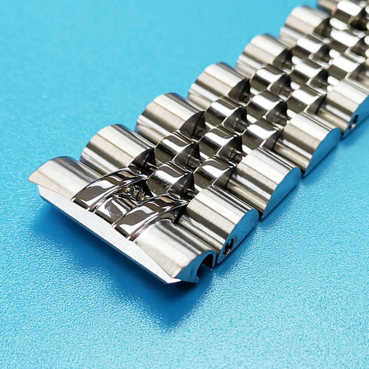 Stainless Steel Watchband with Safety Buckle & Custom Designs